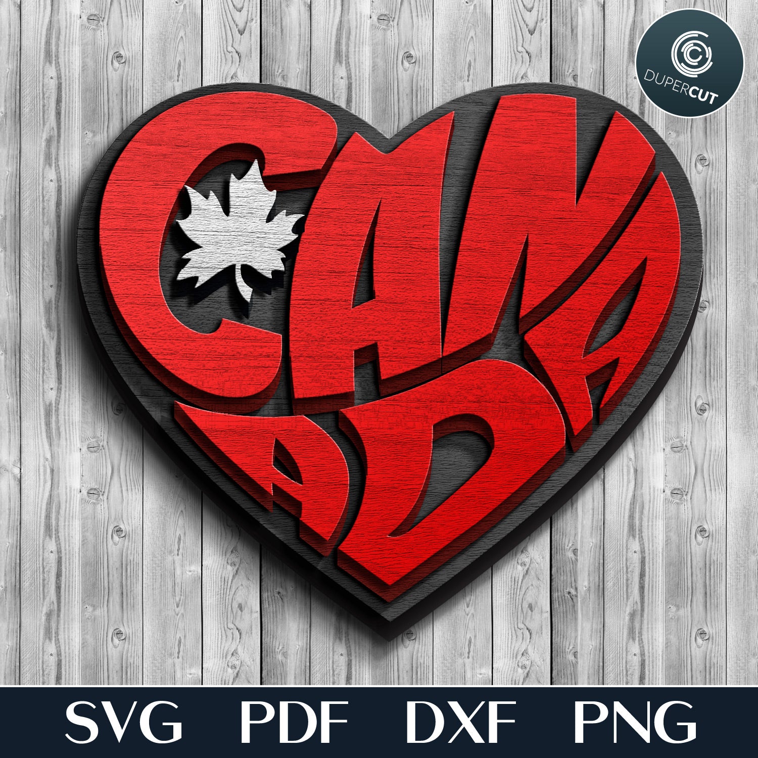 CANADA HEART - SVG / DXF – DuperCut