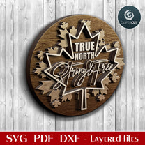 TRUE NORTH STRONG AND FREE - SVG / DXF – DuperCut