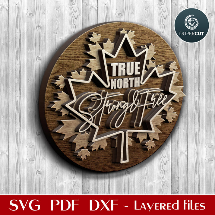 TRUE NORTH STRONG AND FREE - SVG / DXF – DuperCut