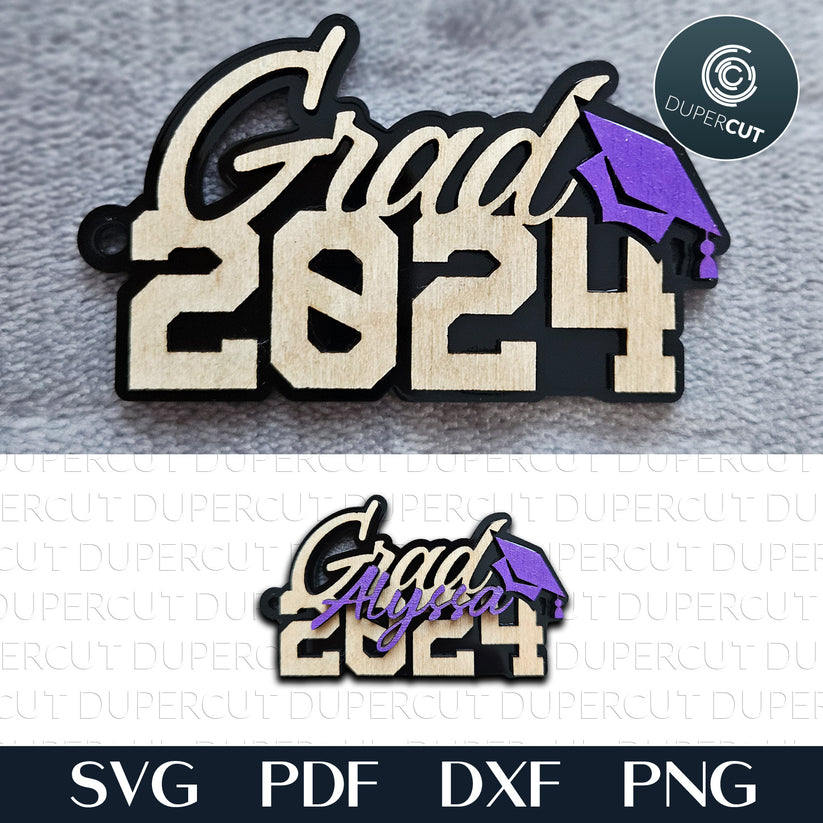 GRAD 2024 KEYCHAIN - SVG / DXF – DuperCut