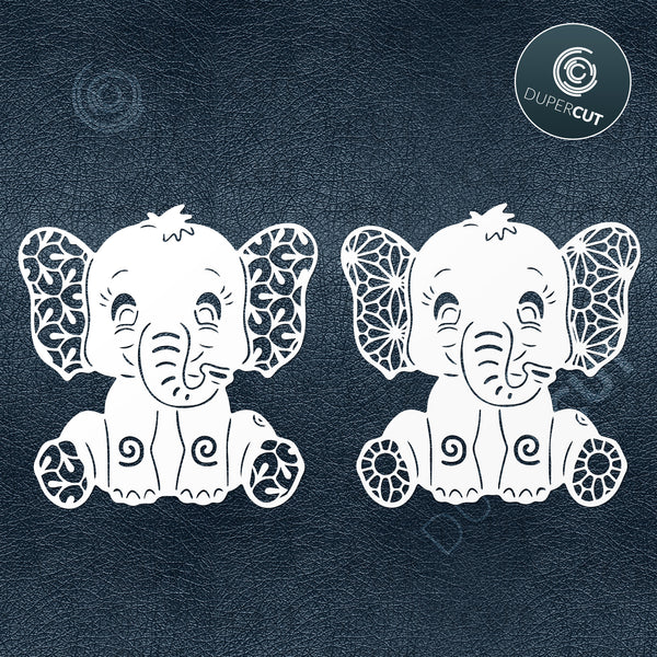 BABY ELEPHANTS - SVG / PDF / DXF – DuperCut