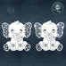 BABY ELEPHANTS - SVG / PDF / DXF – DuperCut