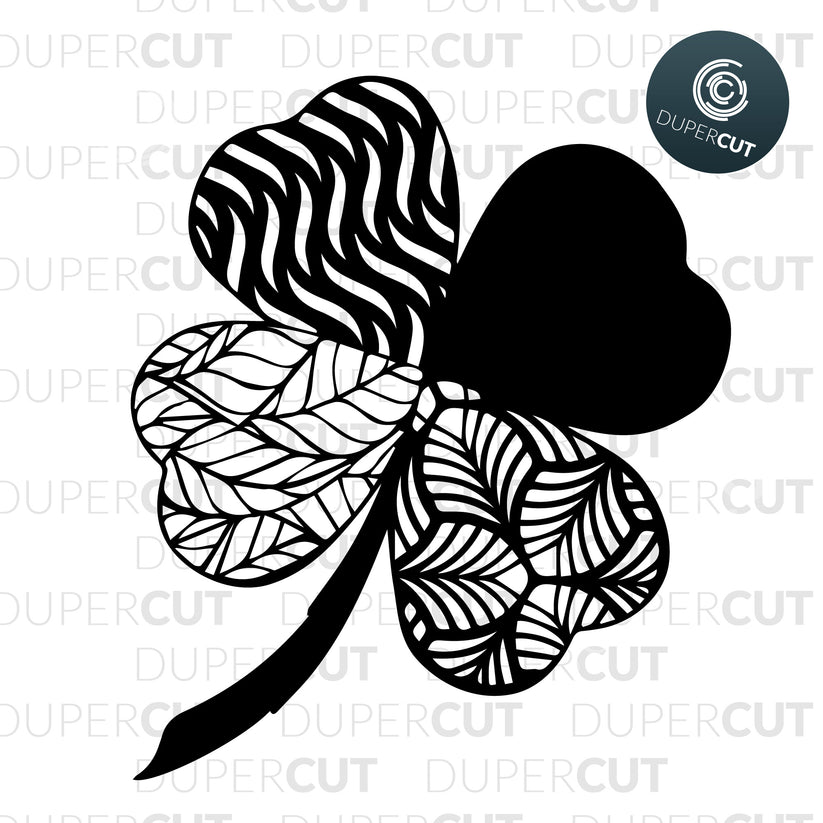 2 Designs - CLOVER LEAVES - SVG / PDF / DXF – DuperCut