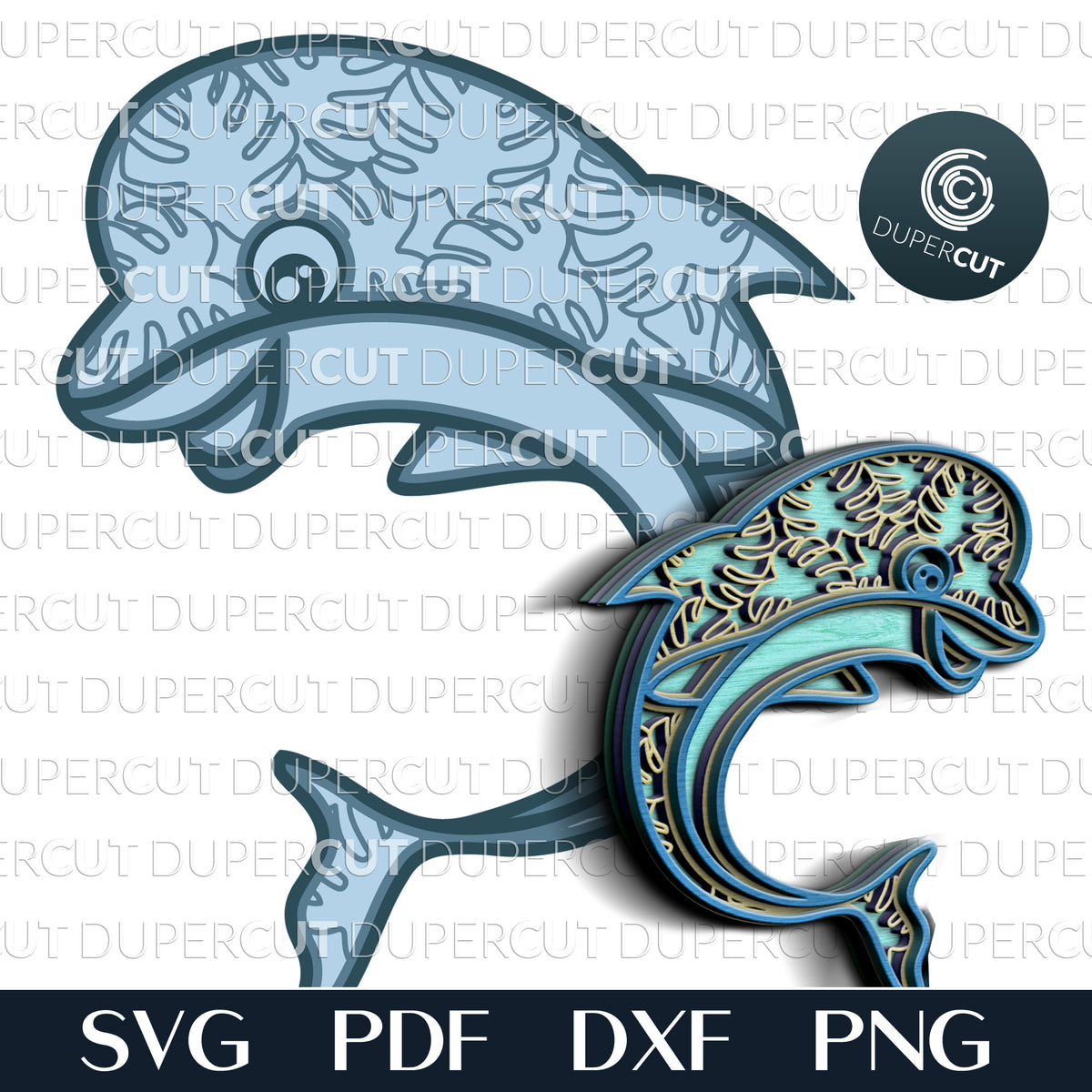 DOLPHIN - SVG / PDF / DXF – DuperCut