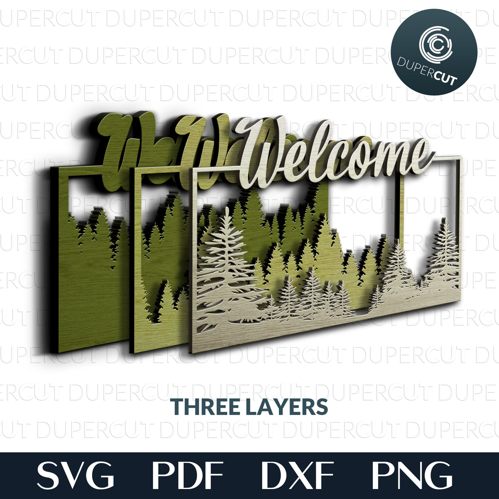 FOREST SCENE - SVG / PDF / DXF – DuperCut
