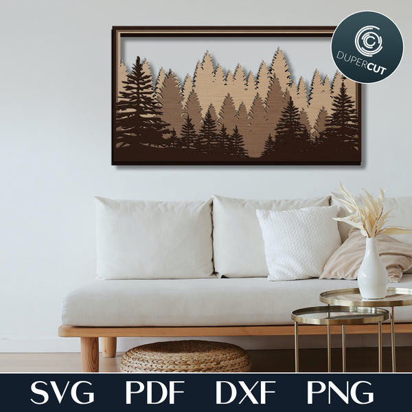 FOREST SCENE - SVG / PDF / DXF – DuperCut