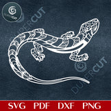 GECKO - Layered - SVG / PDF / DXF – DuperCut