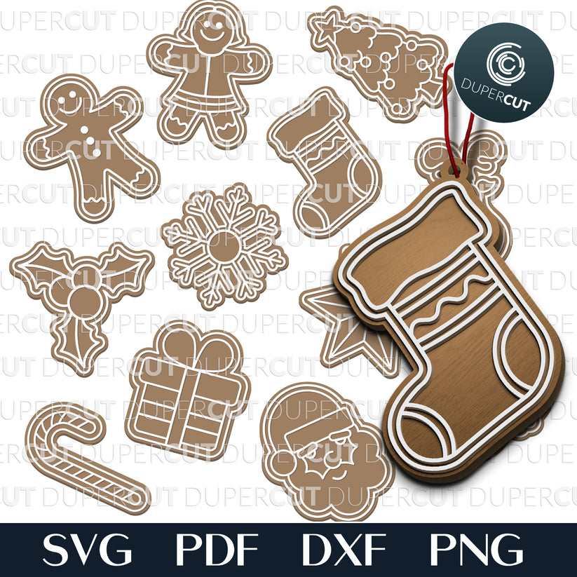 GINGERBREAD BUNDLE - 12 designs - SVG / PDF / DXF – DuperCut