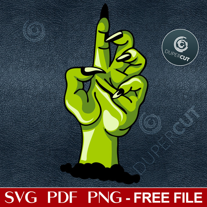 FRANKENSTEIN HAND - SVG / PDF / PNG – DuperCut