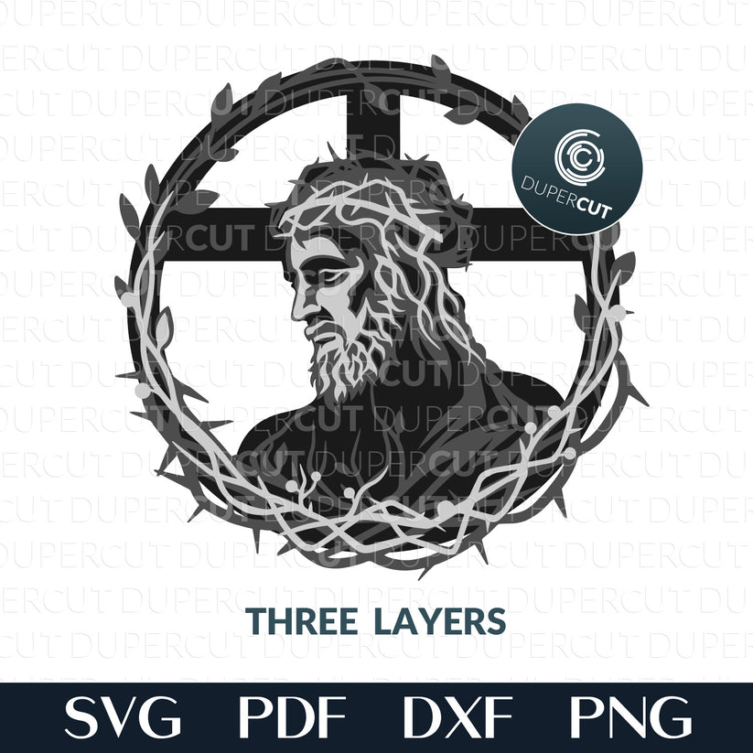 JESUS WREATH - SVG / DXF – DuperCut