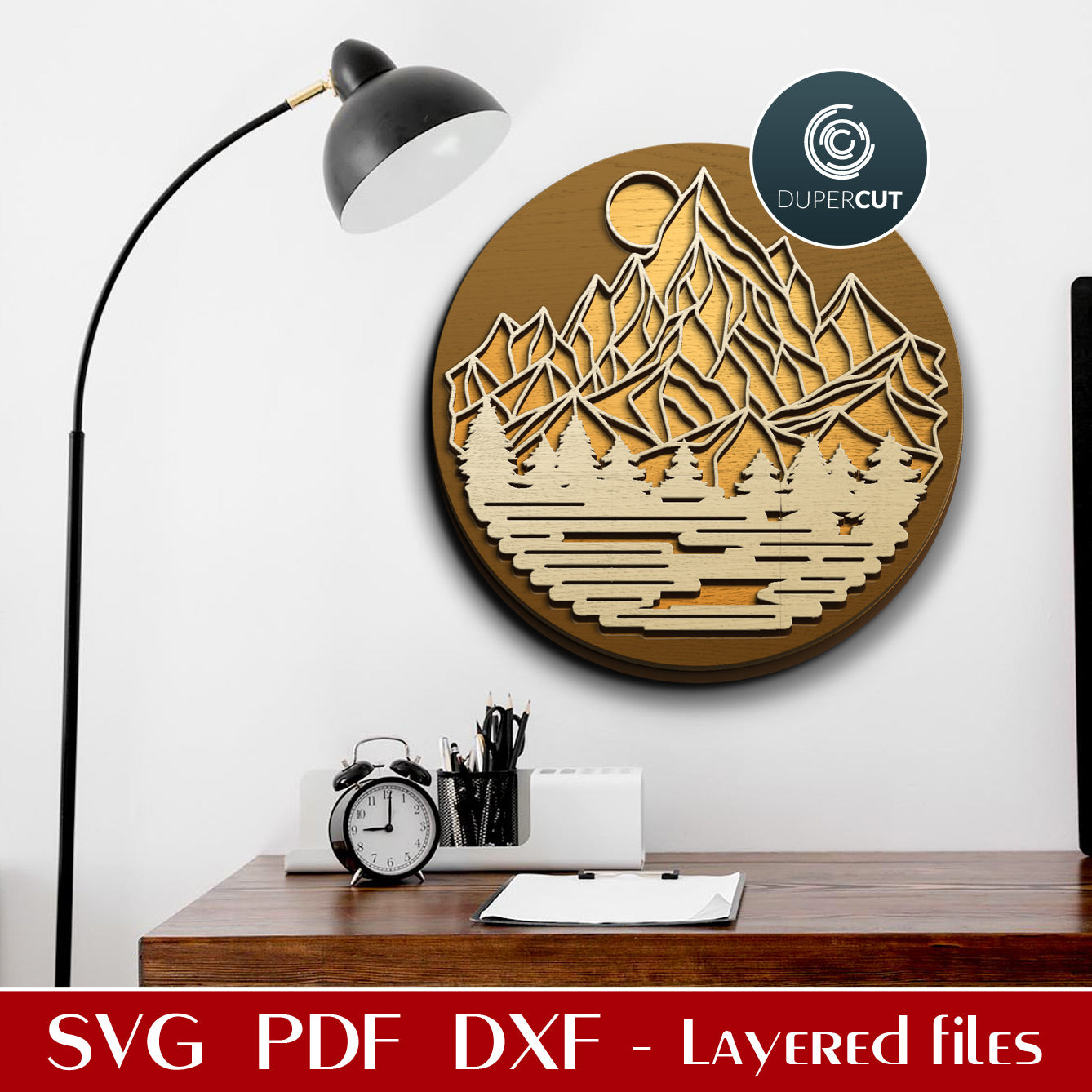 MOUNTAIN SIGN - SVG / DXF – DuperCut