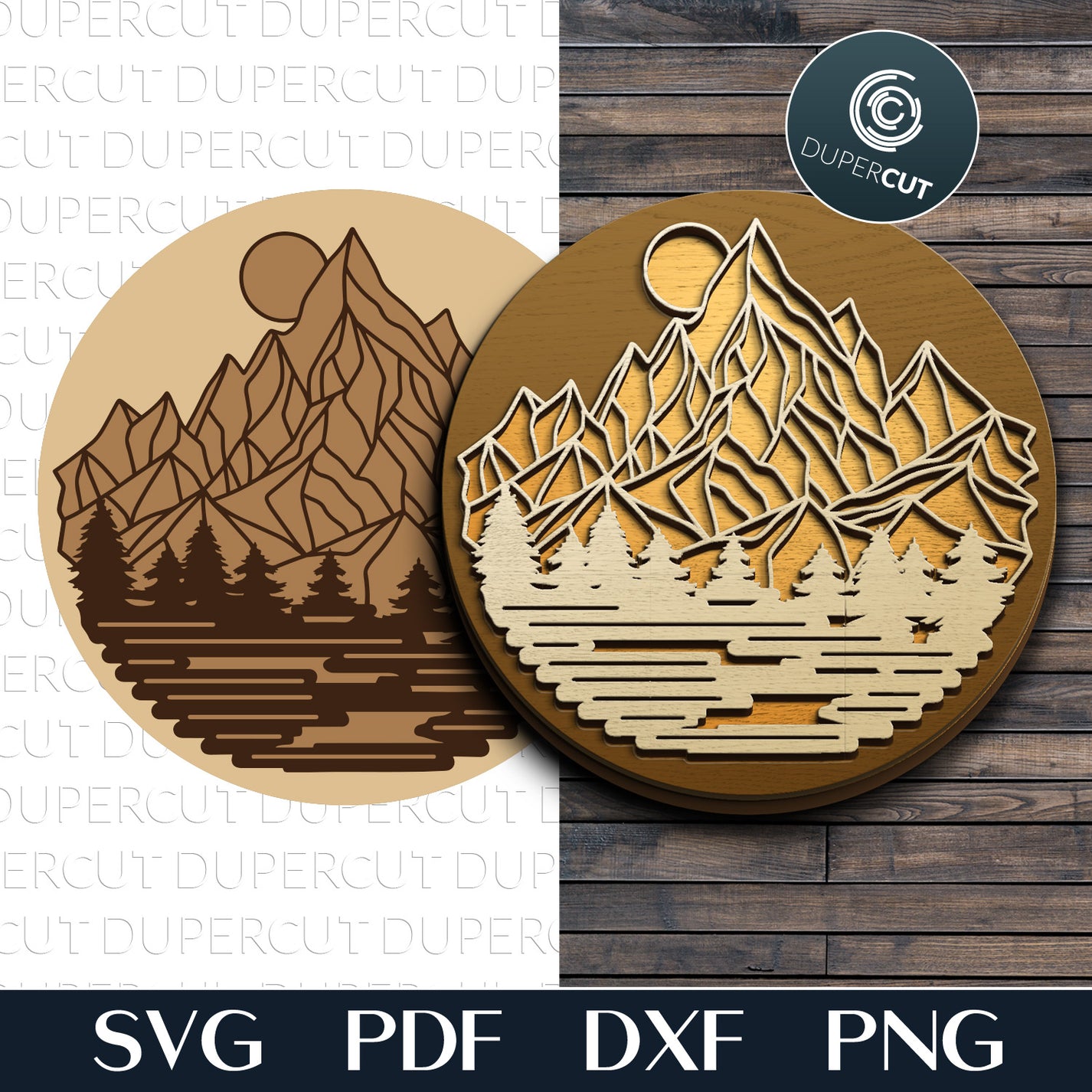 MOUNTAIN SIGN - SVG / DXF – DuperCut