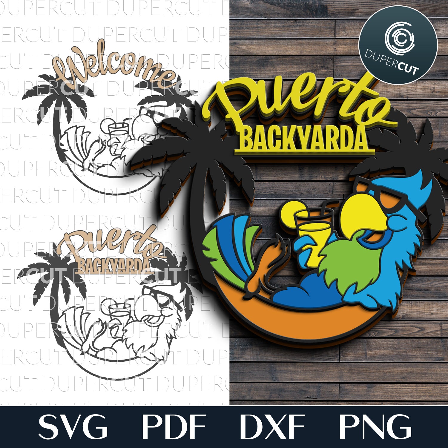 PARROT SIGN - SVG / DXF – DuperCut