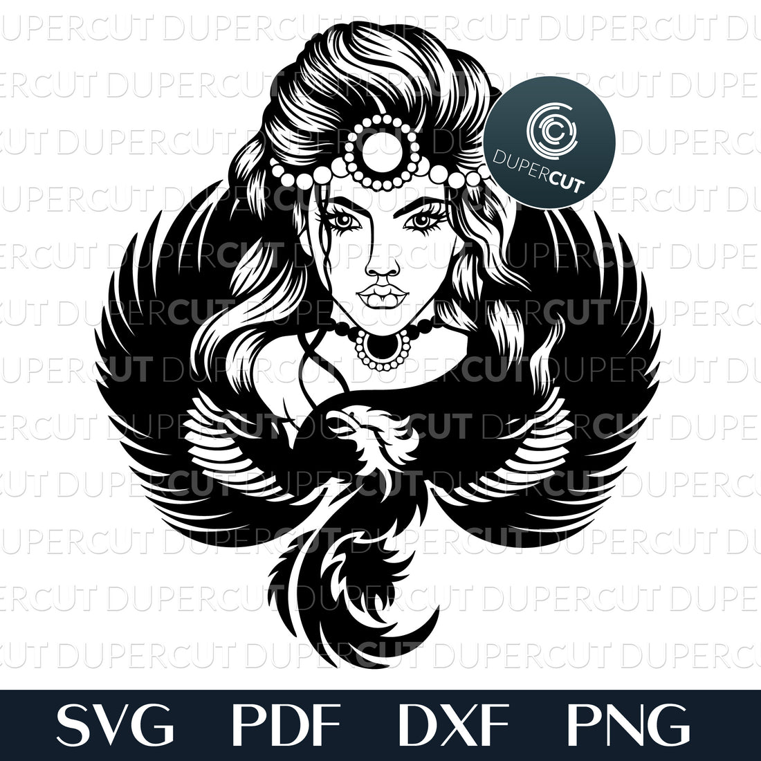 PHOENIX GIRL - SVG / PNG / DXF / PDF – DuperCut