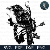 RAVEN - SVG / PDF / DXF / PNG – DuperCut