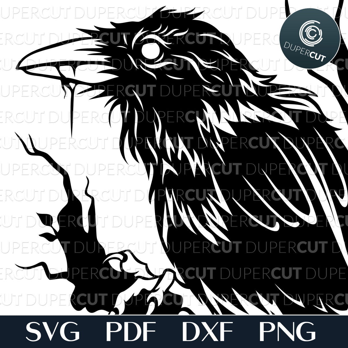 RAVEN - SVG / PDF / DXF / PNG – DuperCut