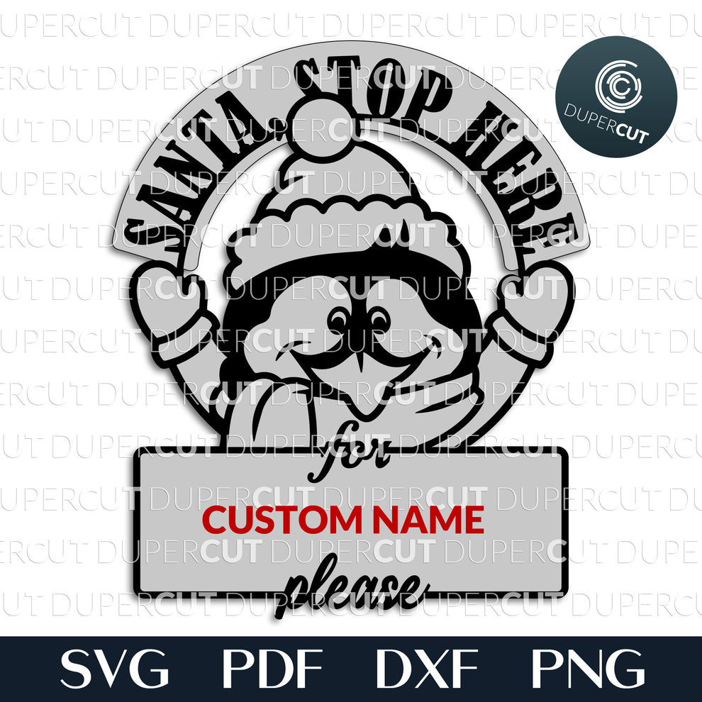 SANTA STOP - PENGUIN - SVG / DXF – DuperCut