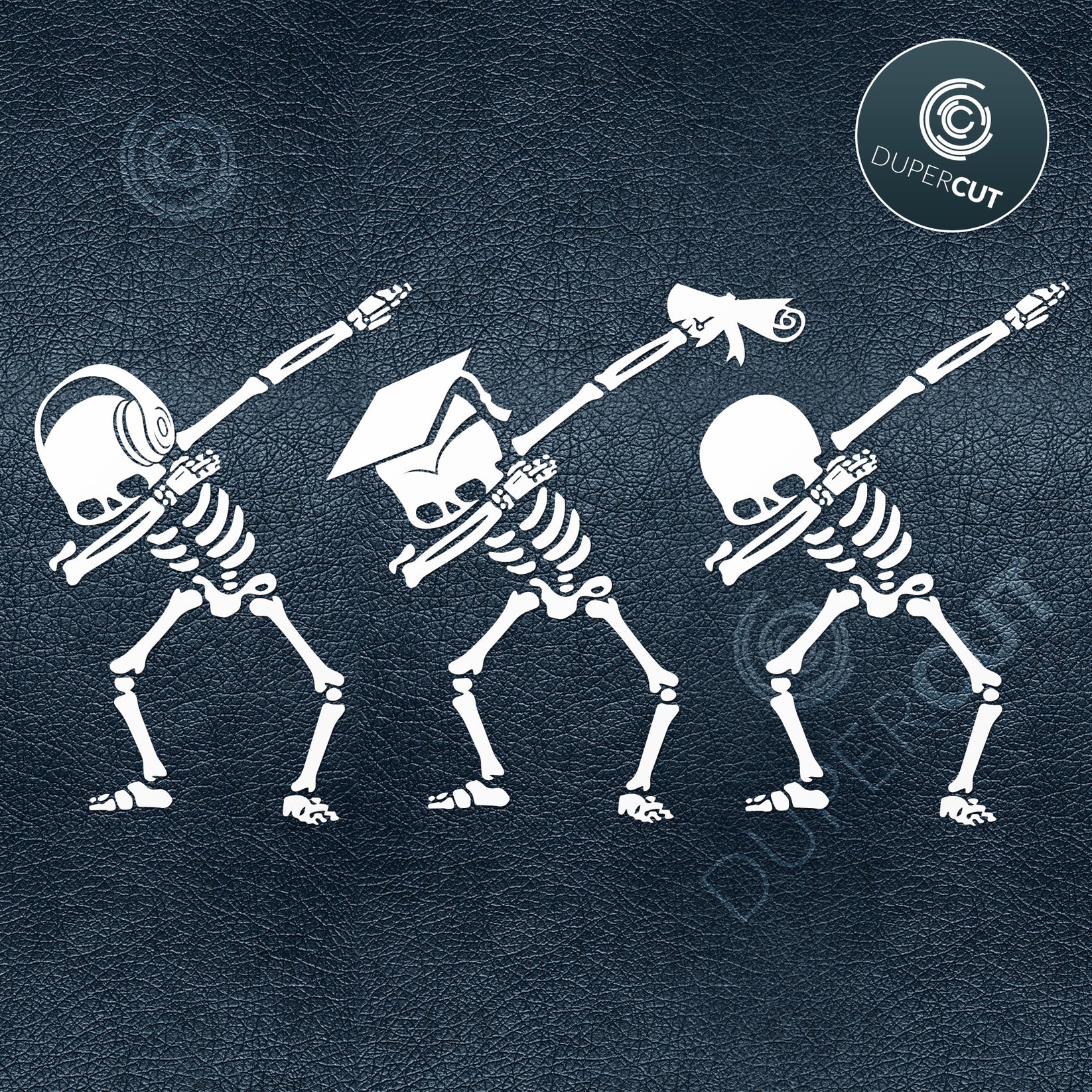 3 Designs - DABBING SKELETONS - SVG / PDF / DXF – DuperCut