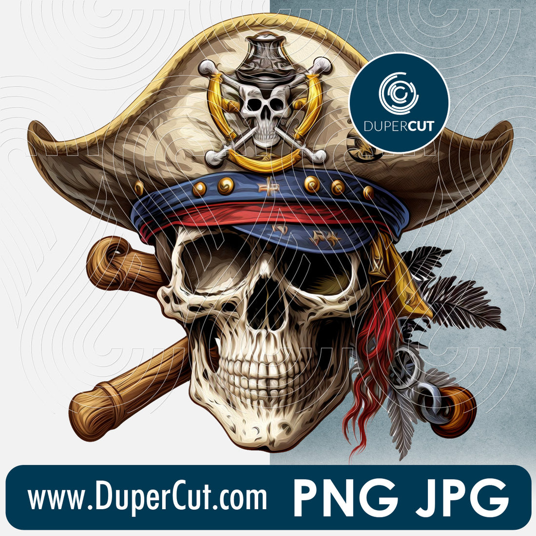 SKULL PIRATE - PNG / JPG – DuperCut