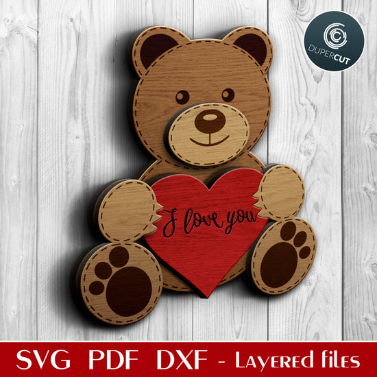 TEDDY BEAR - SVG / PDF – DuperCut