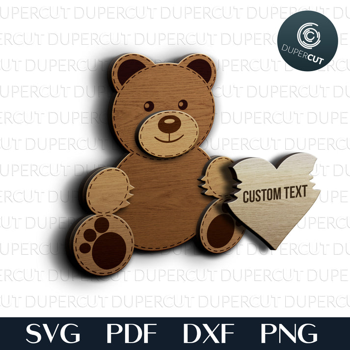 TEDDY BEAR - SVG / PDF – DuperCut