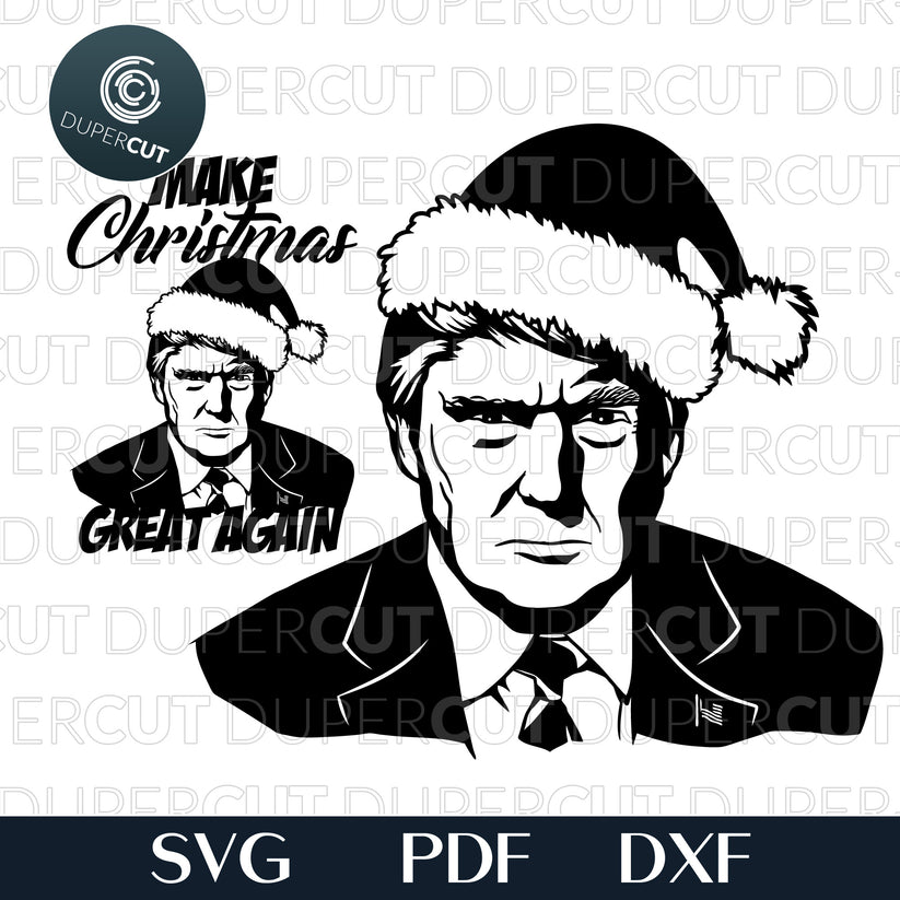 DONULD TRUMP ILLUSTRATION - SVG / PDF / DXF / PNG – DuperCut