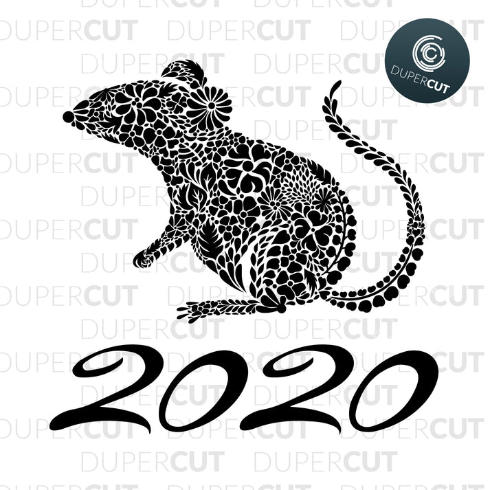 2020 YEAR OF RAT - SVG / PDF / DXF files – DuperCut