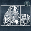 THREE PANEL ZEBRA - SVG / PDF / DXF – DuperCut
