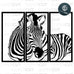 THREE PANEL ZEBRA - SVG / PDF / DXF – DuperCut