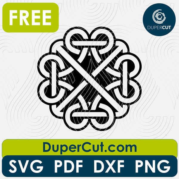 CELTIC KNOT 3 - SVG PDF DXF PNG – DuperCut